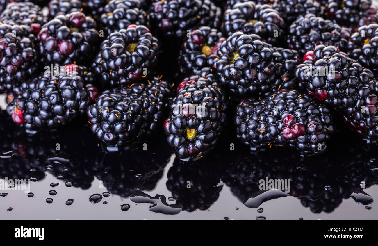 Abstract berry background texture of a blackberry close-up Stock Photo ...