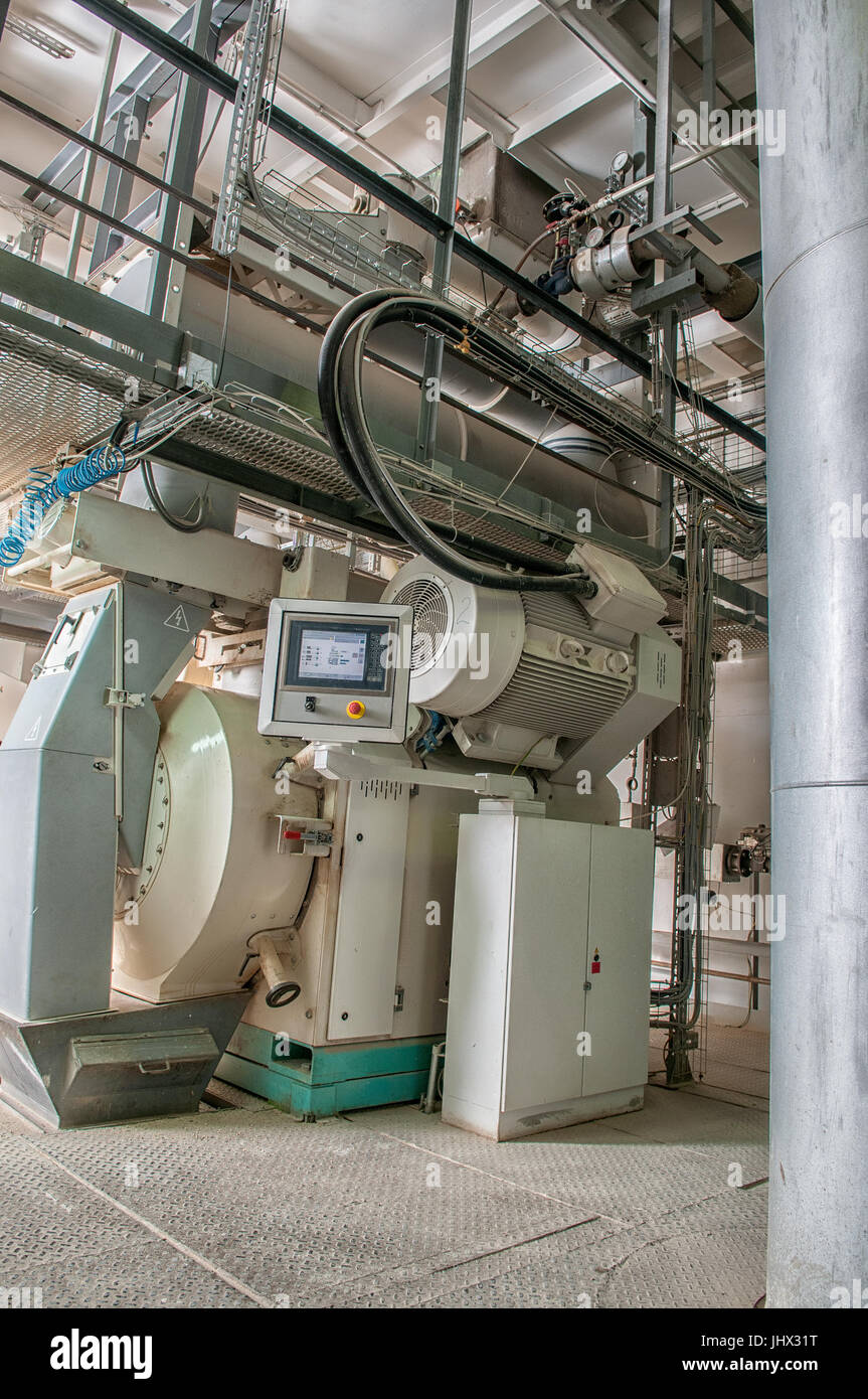 Interior of automatic line for the production of feed Stock Photo - Alamy