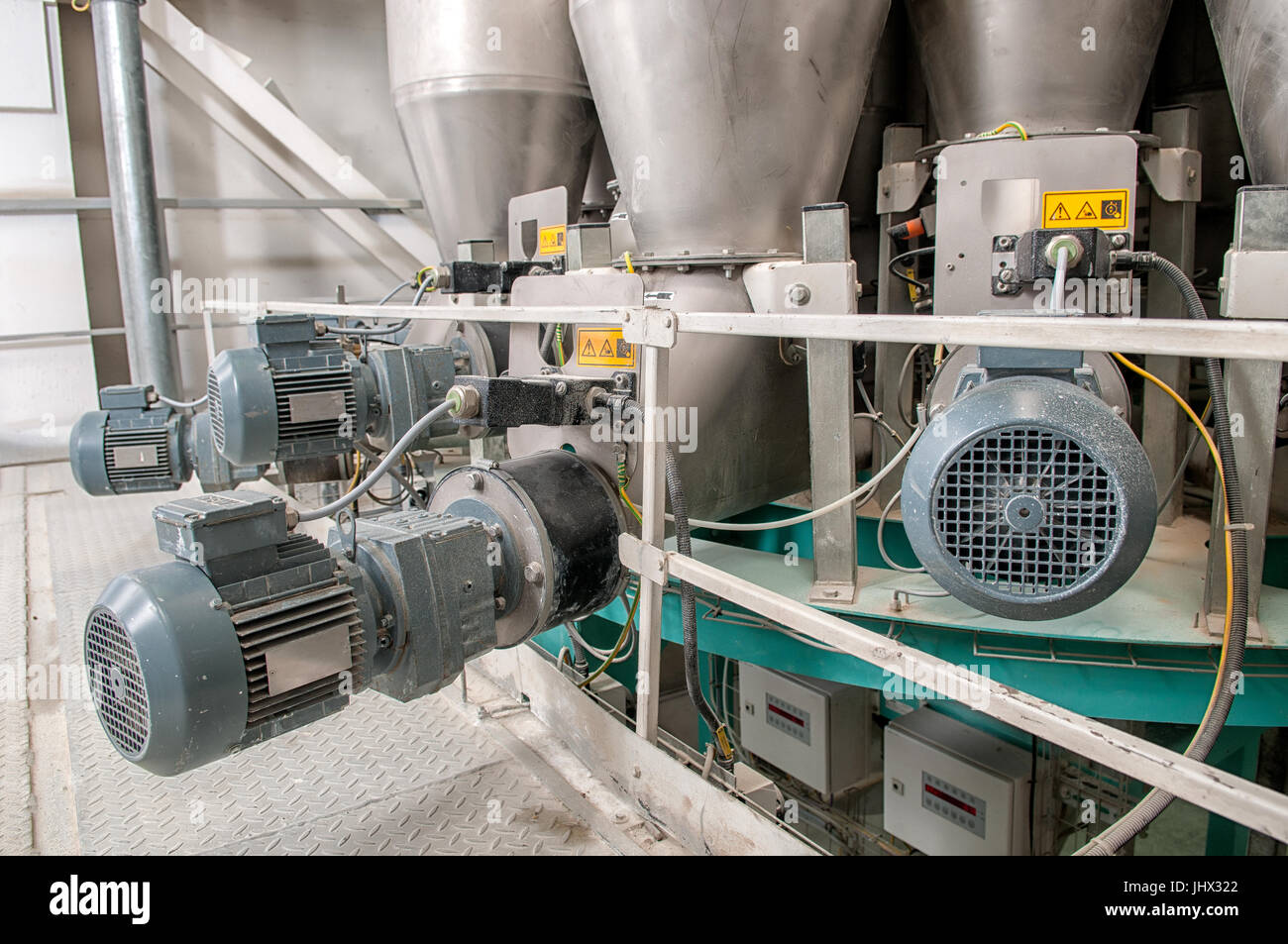 Interior of automatic line for the production of feed Stock Photo - Alamy