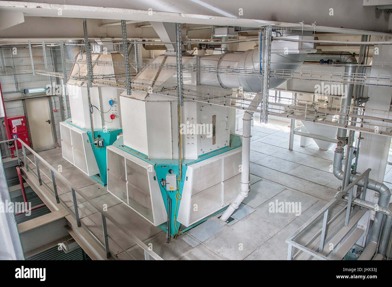 Interior of automatic line for the production of feed Stock Photo - Alamy