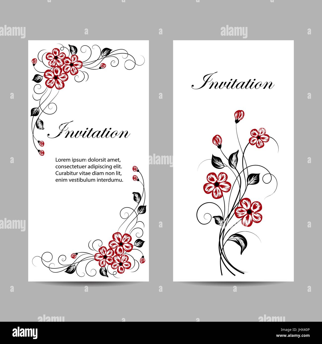 Vertical red leaf in Stock Vector Images - Alamy