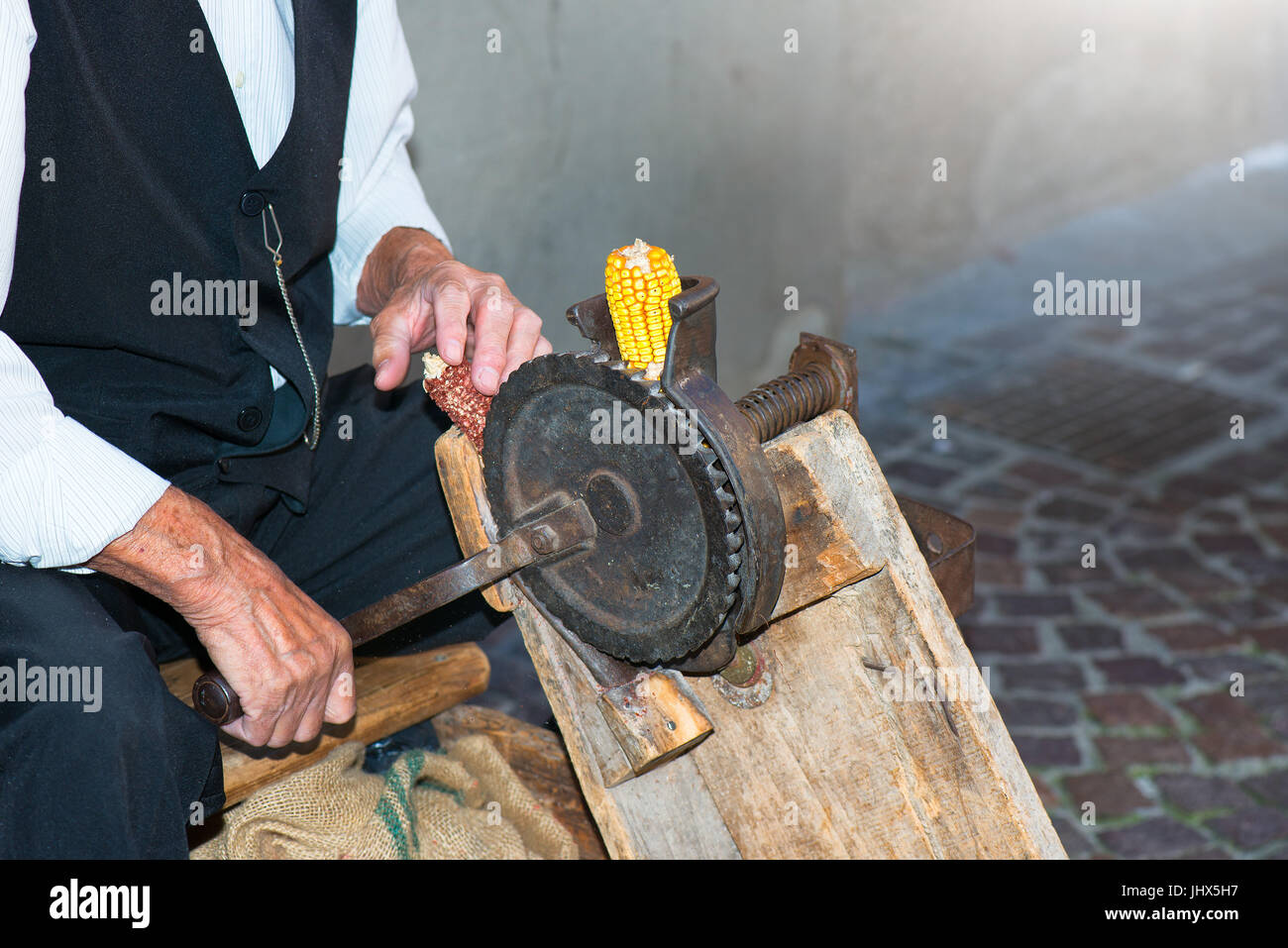 Maize grinder hi-res stock photography and images - Alamy