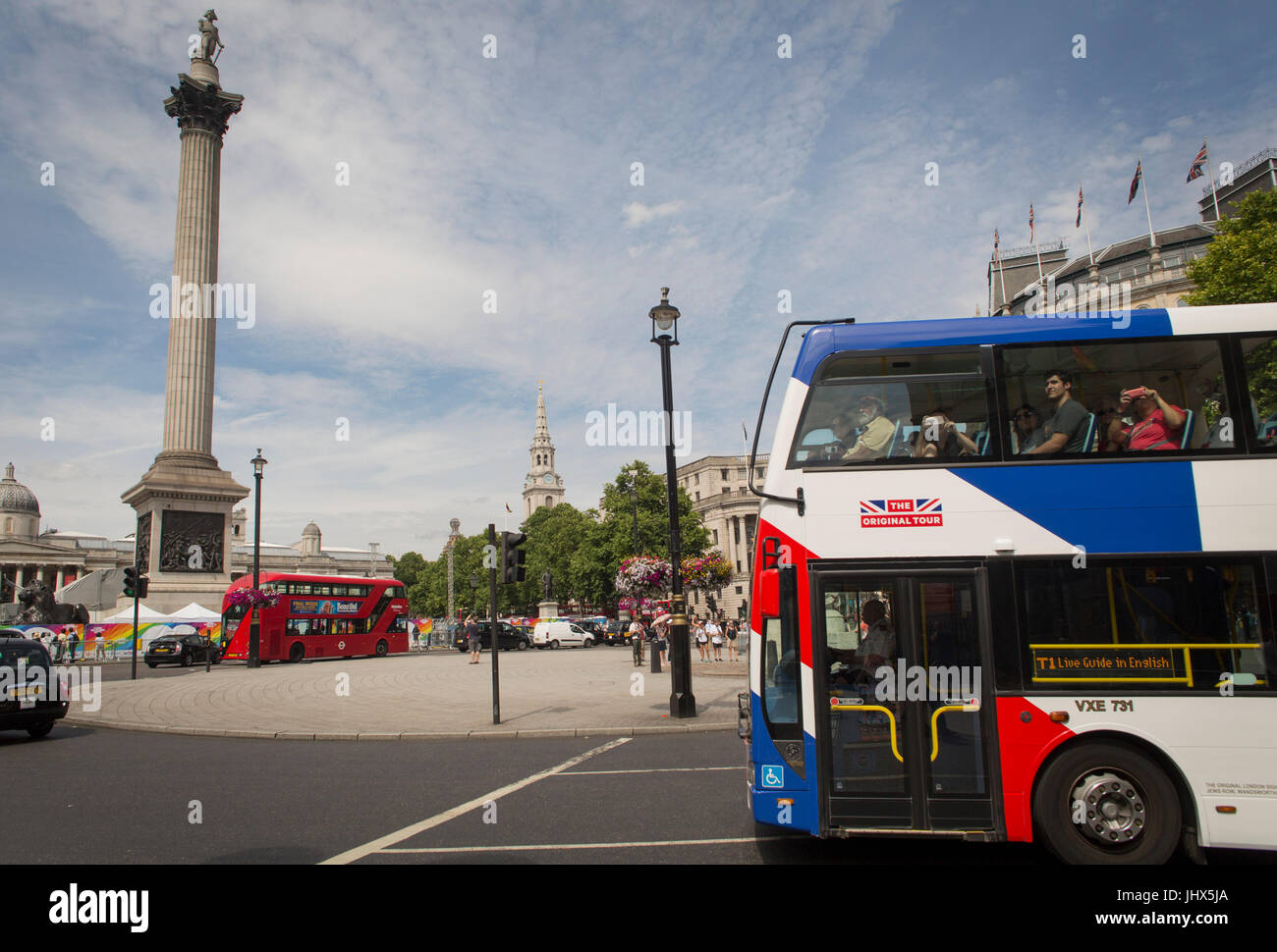 A tour bus with The Original Tour latest branding of a Union jack flag ...