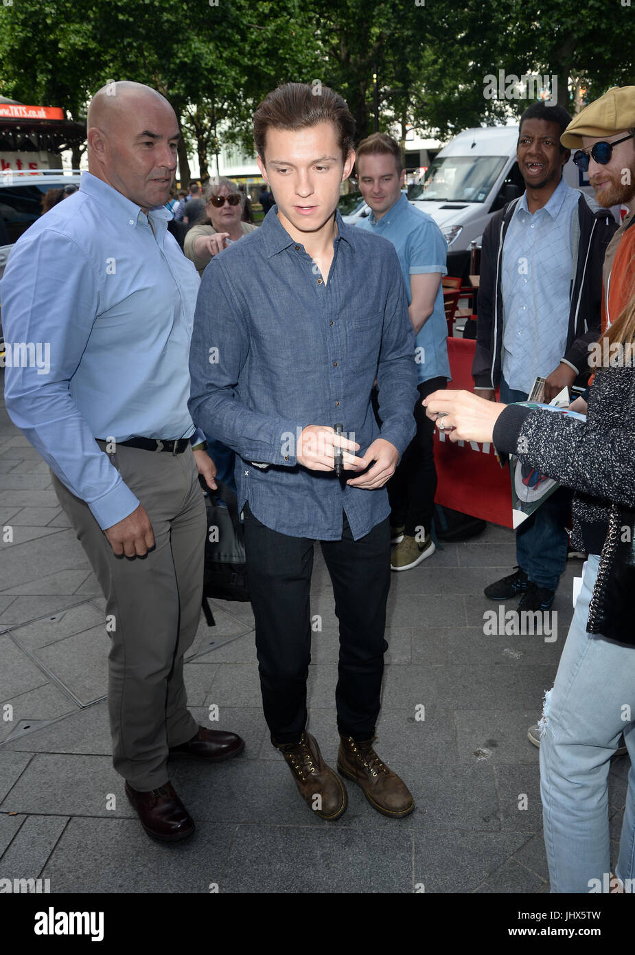 Tom Holland greets fans at Global House Featuring: Tom Holland Where ...