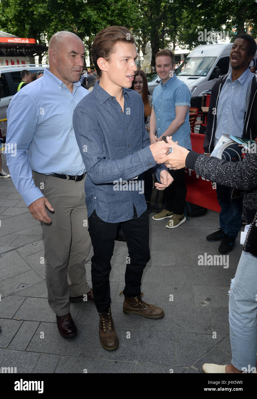 Tom Holland greets fans at Global House Featuring: Tom Holland Where ...