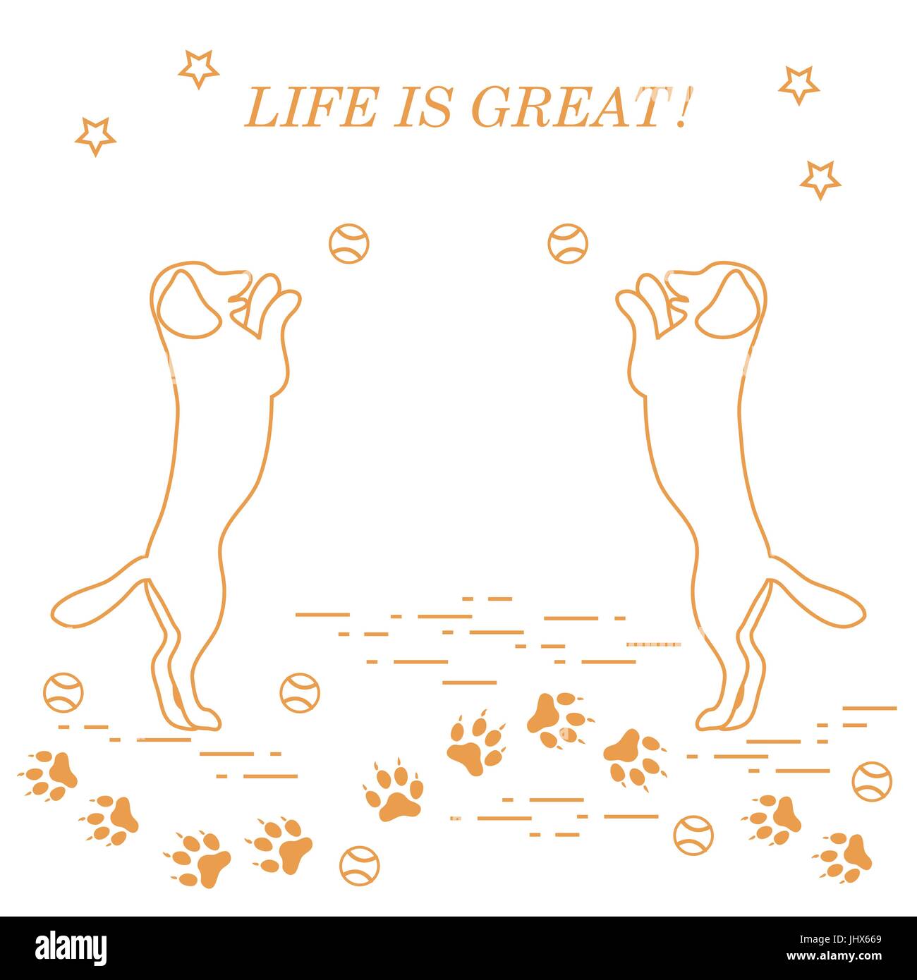Dog catching ball vector vectors hi-res stock photography and images ...