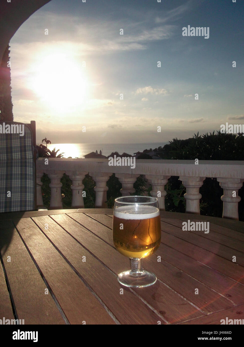 Beer at sunset Stock Photo - Alamy