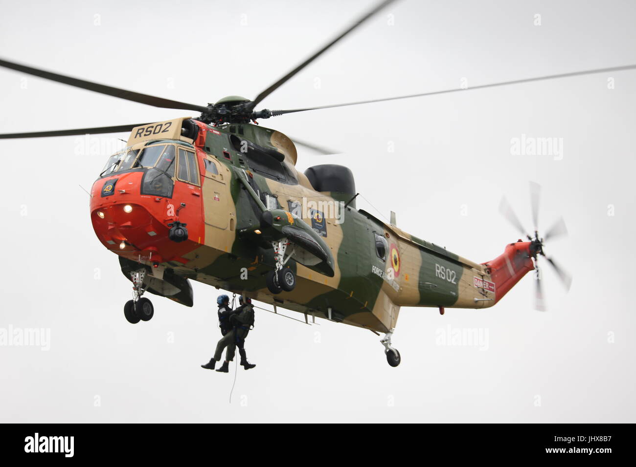 RAF Fairford, UK. 16th July, 2017. Visitors watched military and ...