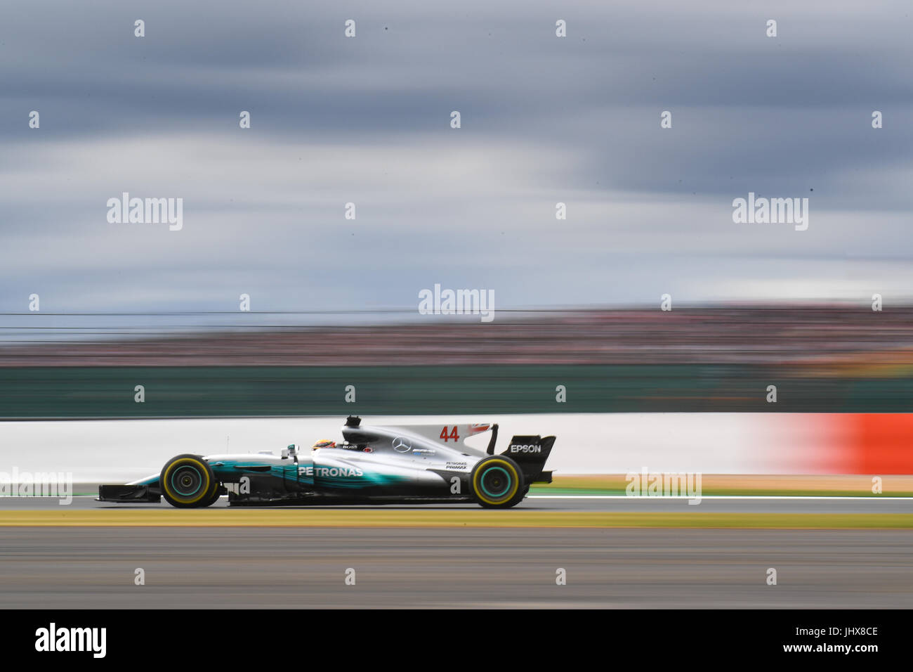 Silverstone Race Circuit, UK. Sunday 16th July 2017. Lewis Hamilton on ...