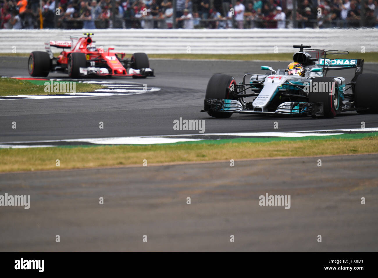 Silverstone Race Circuit, UK. Sunday 16th July 2017. Lewis Hamilton on ...