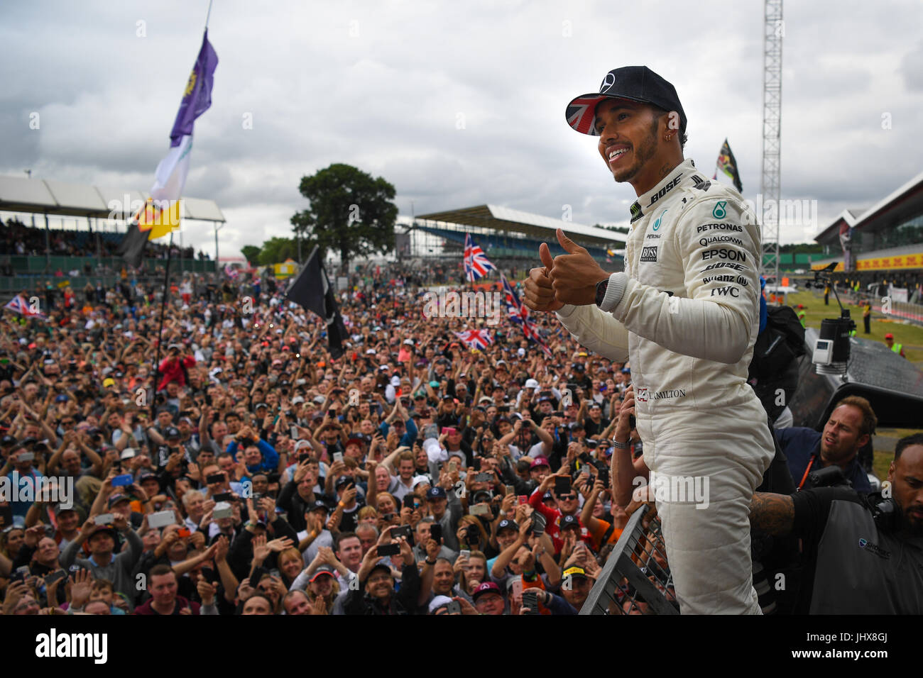 Silverstone Race Circuit, UK. Sunday 16th July 2017. Lewis Hamilton ...