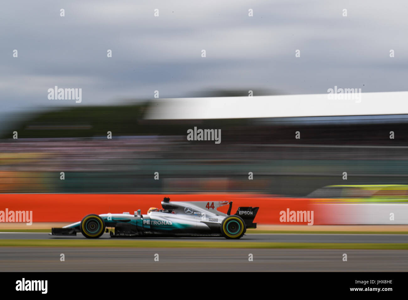 Silverstone Race Circuit, UK. Sunday 16th July 2017. Lewis Hamilton on ...