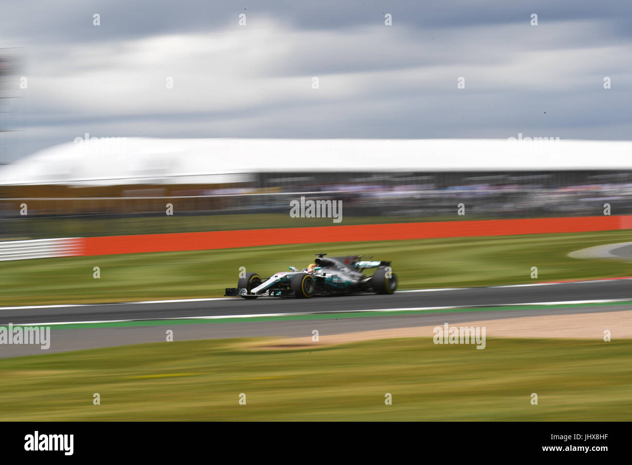 Silverstone Race Circuit, UK. Sunday 16th July 2017. Lewis Hamilton on ...