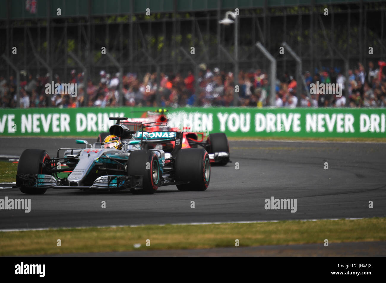 Silverstone Race Circuit, UK. Sunday 16th July 2017. Lewis Hamilton on ...
