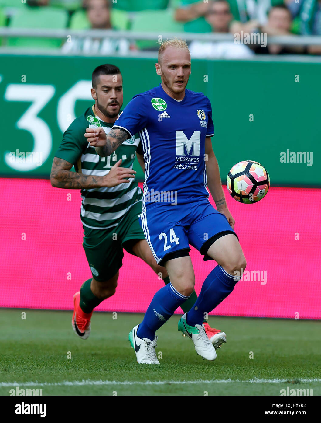 Budapest, Hungary. 16th July, 2017. Patrik Poor #24 of Puskas Akademia ...