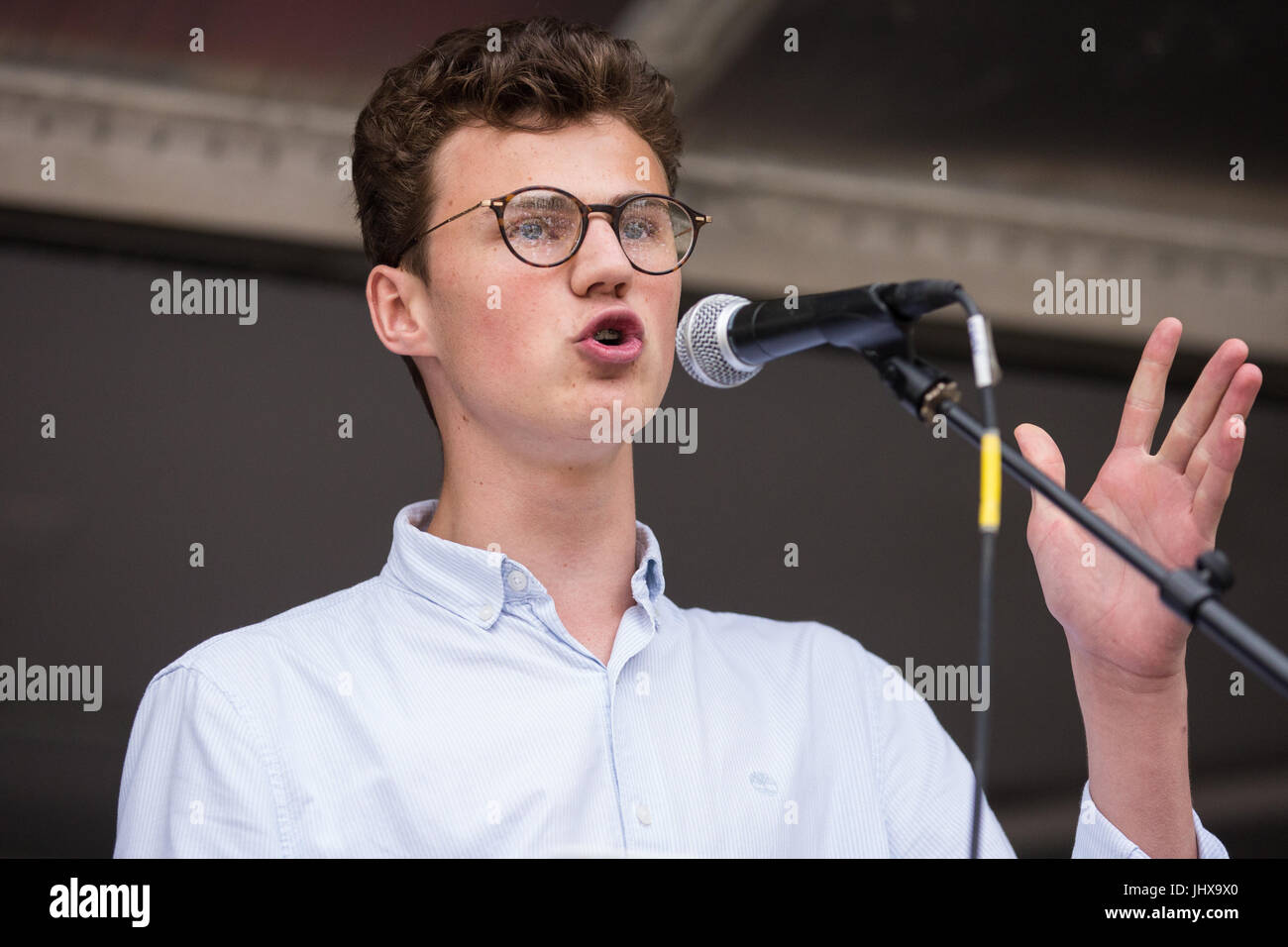 London, UK. 16th July, 2017. George Angus, a sixth-former from Bristol ...