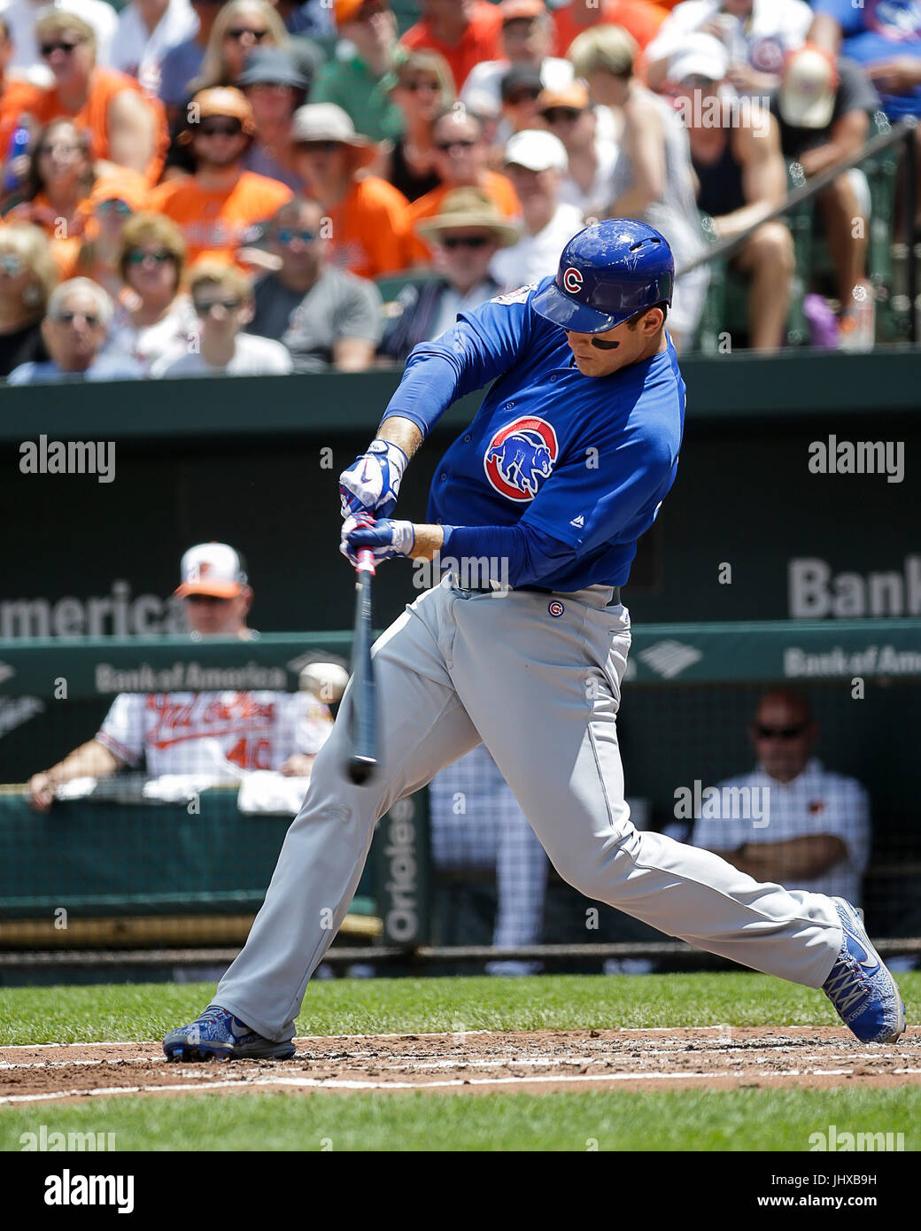 Baltimore, MD, USA. 16th July, 2017. Chicago Cubs First Baseman #44 ...