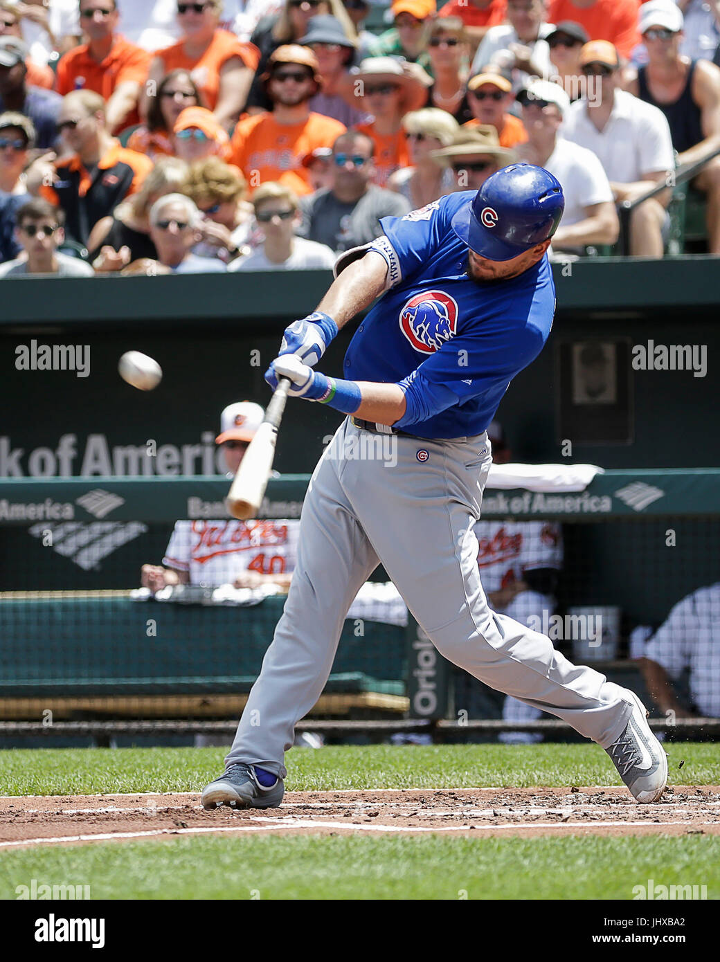Baltimore, MD, USA. 16th July, 2017. Chicago Cubs Designated Hitter #12 ...