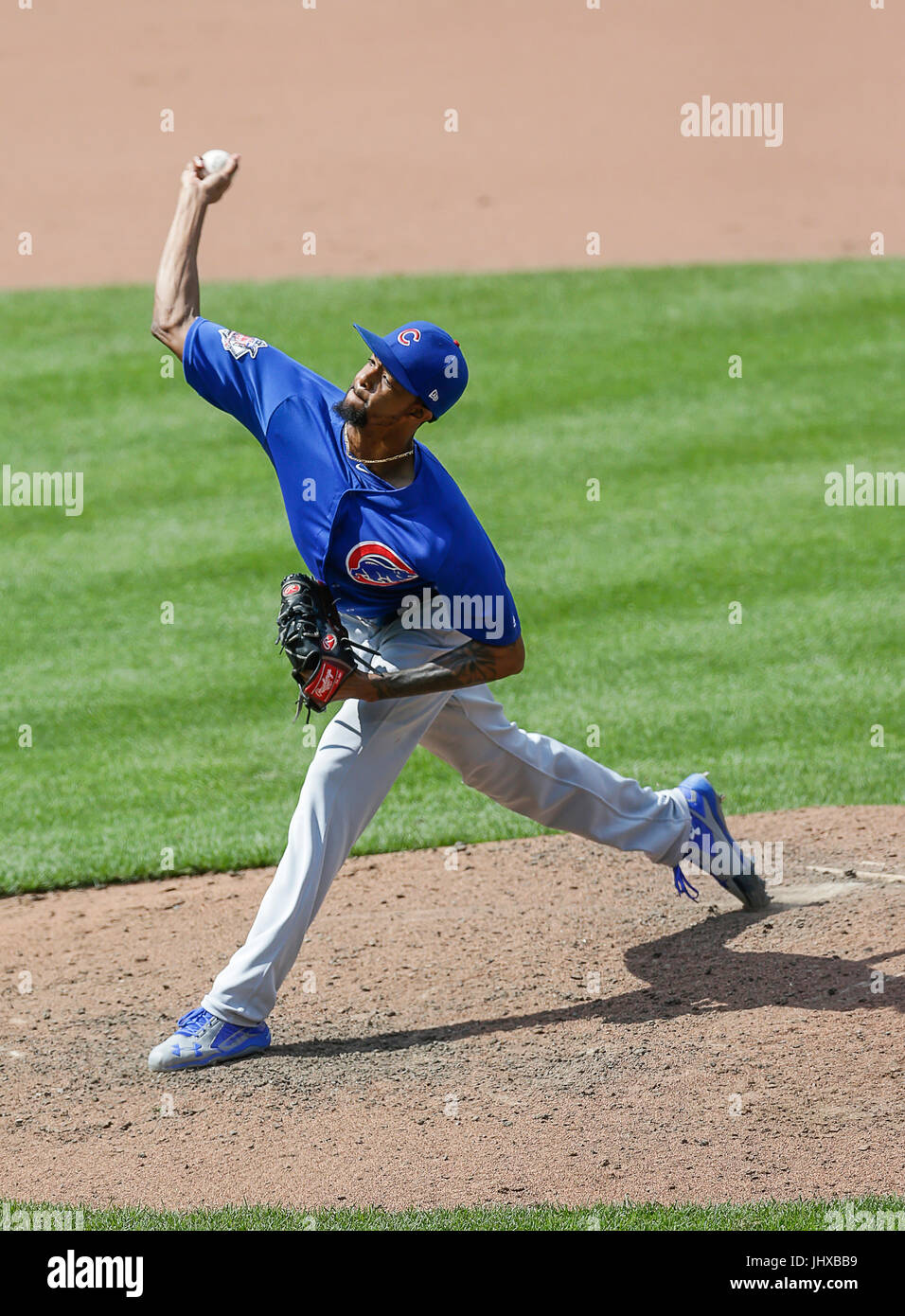 Baltimore, MD, USA. 16th July, 2017. Chicago Cubs Pitcher #6 Carl ...