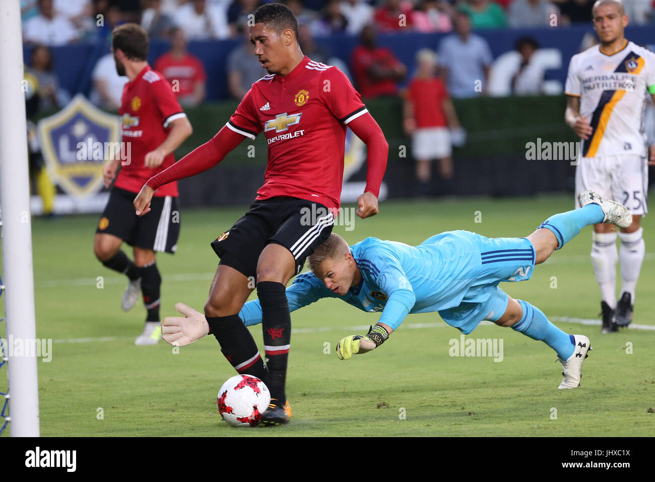 July 15, 2017: Manchester United defender Chris Smalling (12) gets past ...