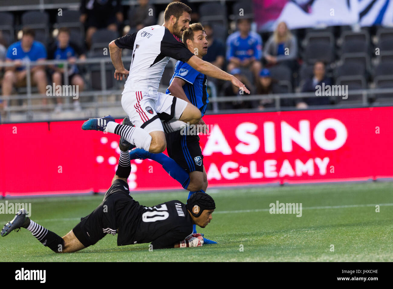 July 12, 2017:Ottawa Fury FC defender Kyle Venter (5) and Montreal ...