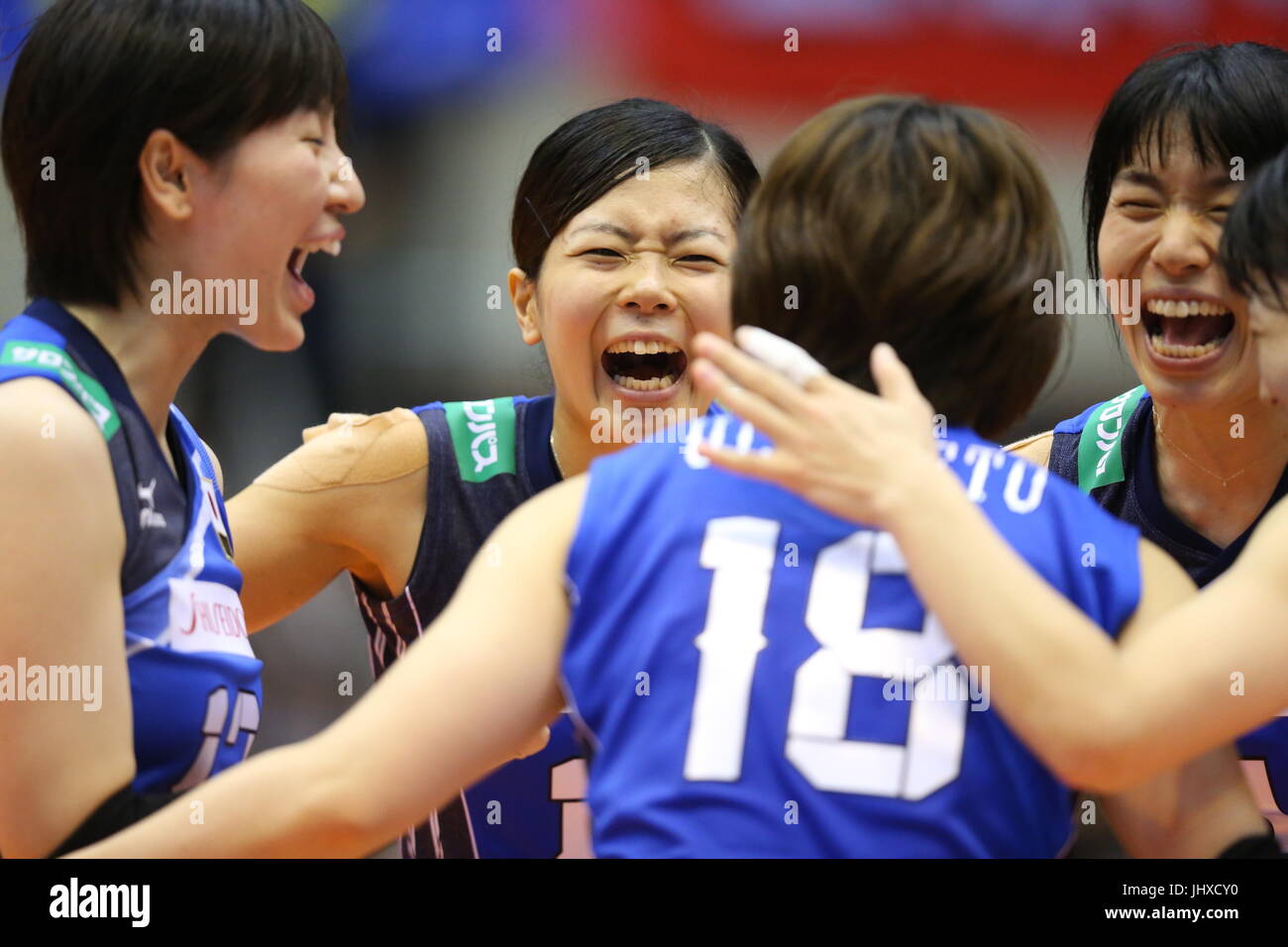 Sendai, Japan. 16th July, 2017. Japan team group (JPN) Volleyball : FIVB Volleyball World Grand ...
