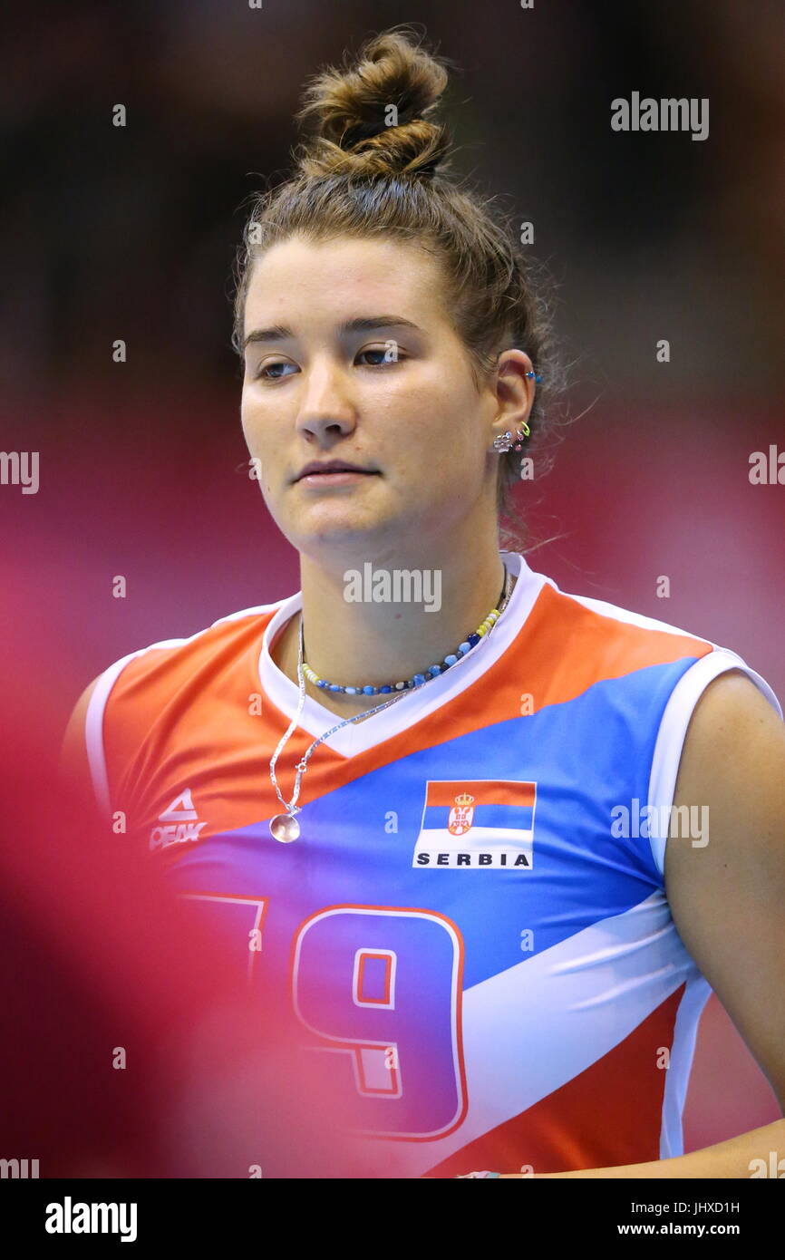 Sendai, Japan. 16th July, 2017. Bojana Milenkovic (SRB) Volleyball ...