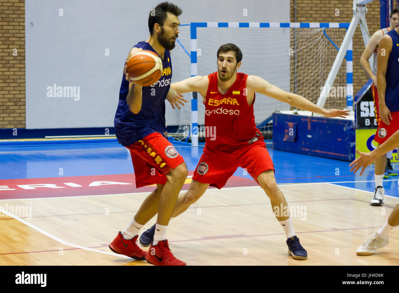 during a training of the spanish basketball selection in Benahavis on ...