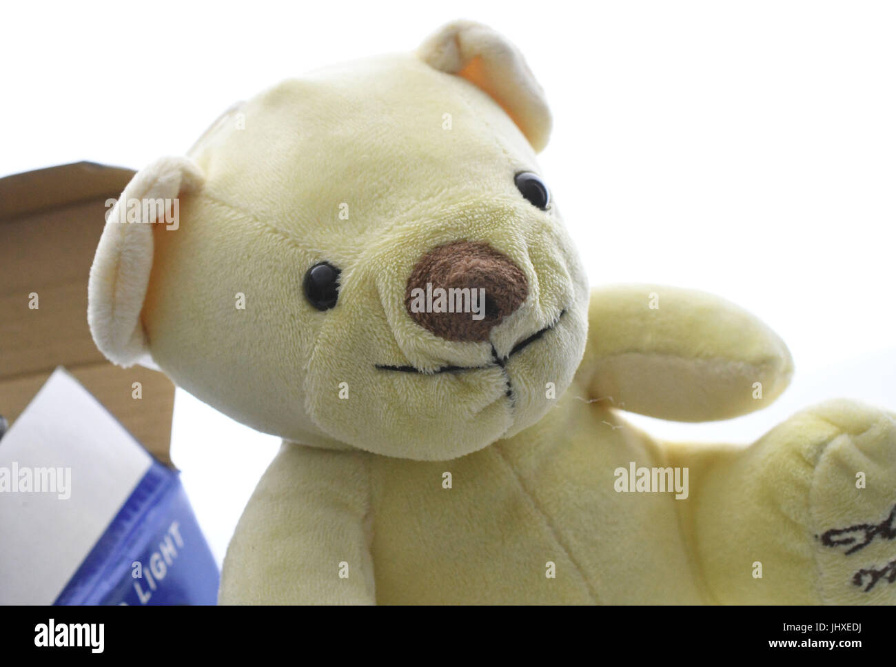 Bonn, Germany. 12th July, 2017. dpatop - A stuffed animal with a ...