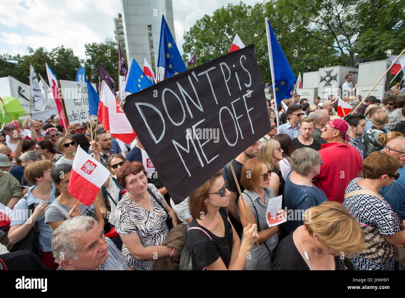 Warsaw, Poland. 16th July, 2017. Thousands rallied in Poland's largest ...