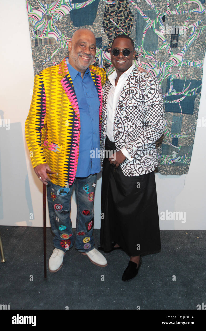 Bridgehampton, New York, NY-July 15: (L-R) Visual Artist/Author Danny ...