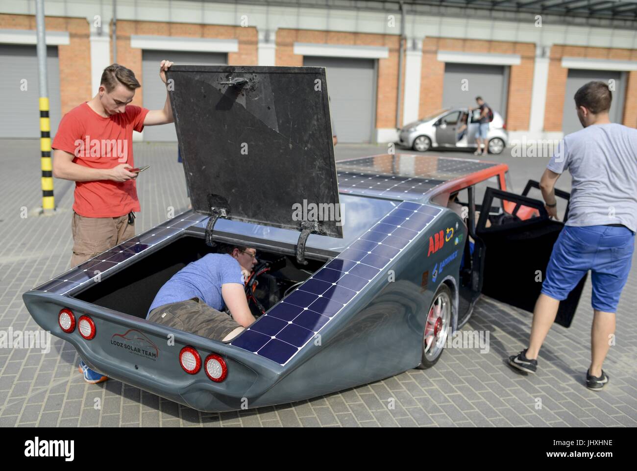 Solar bolid Eagle Two built by Lodz Solar Team - students of Lodz University of Technology ...