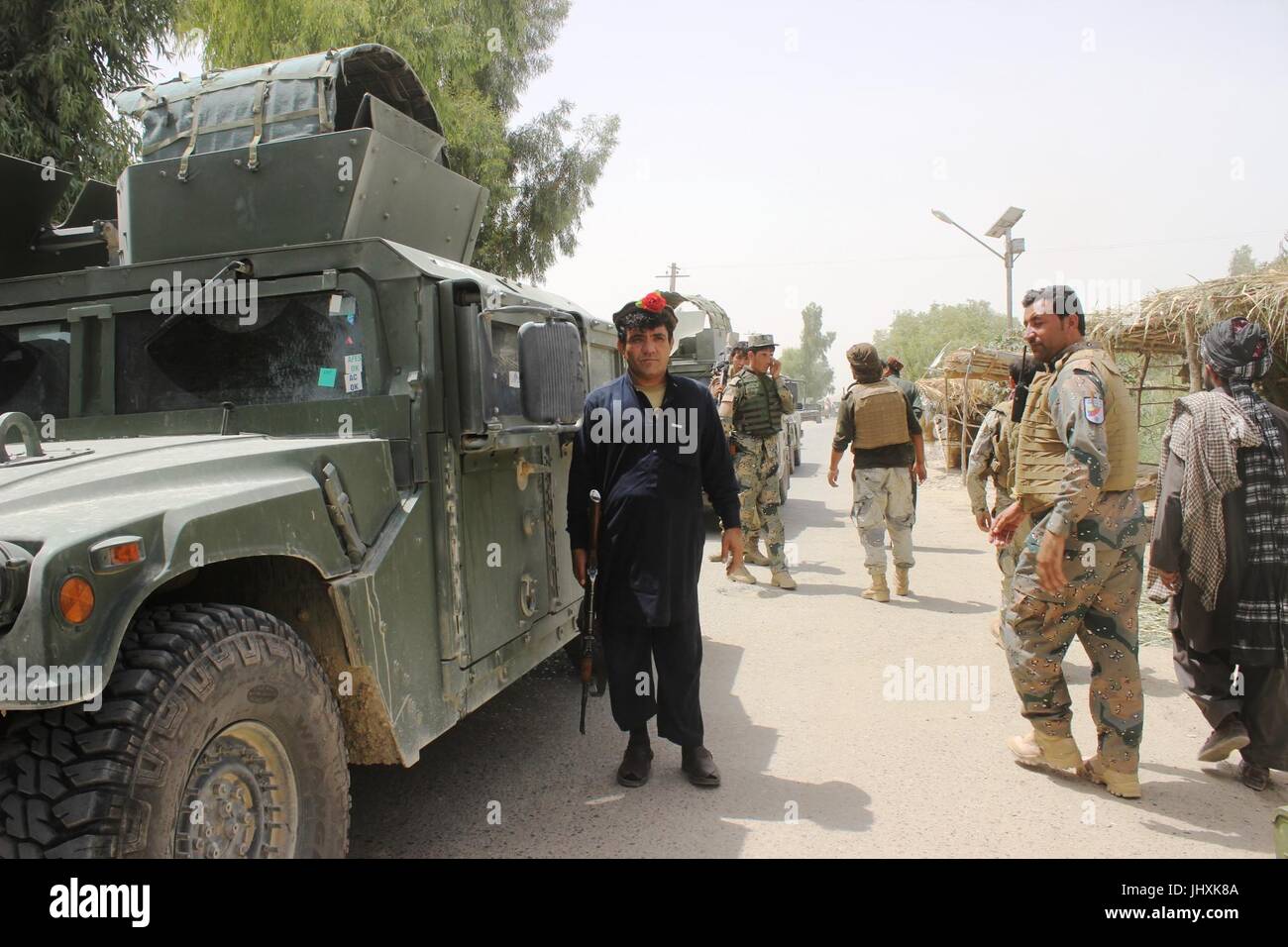 Helmand, Afghanistan. 17th Jul, 2017. Afghan security force members ...
