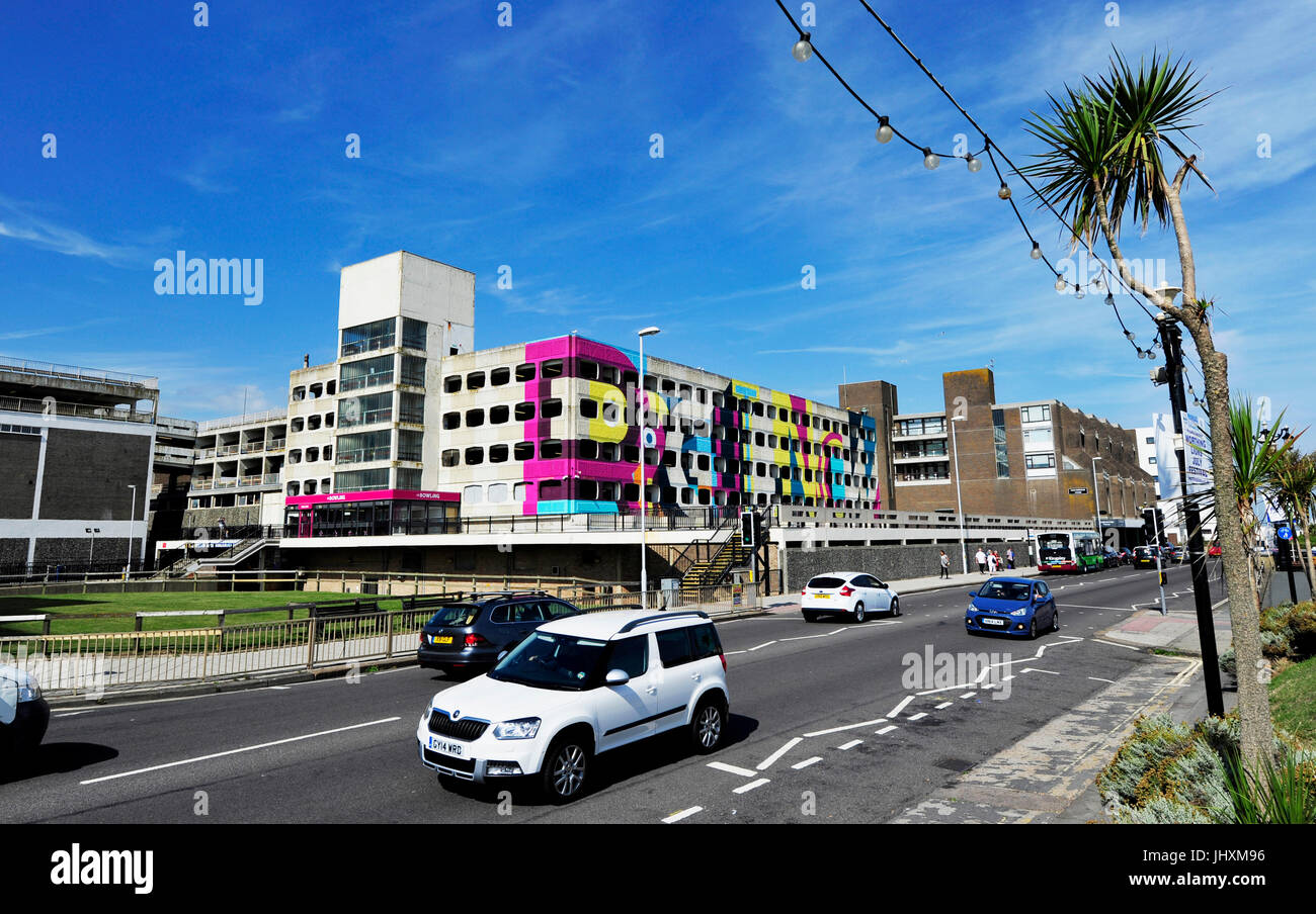 Worthing, UK. 17th Jul, 2017. The Grafton car park on Worthing seafront ...