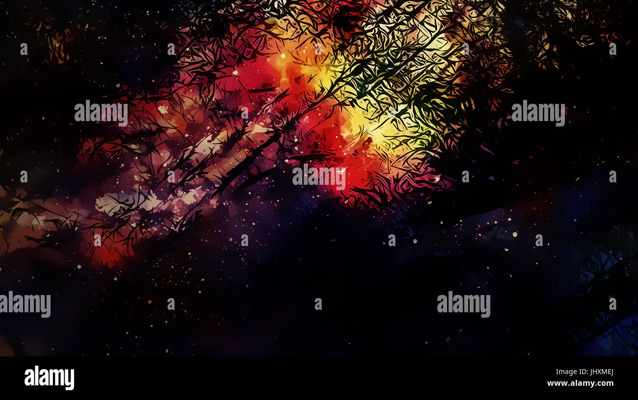 Cosmic space and stars, color cosmic abstract background and Black ...