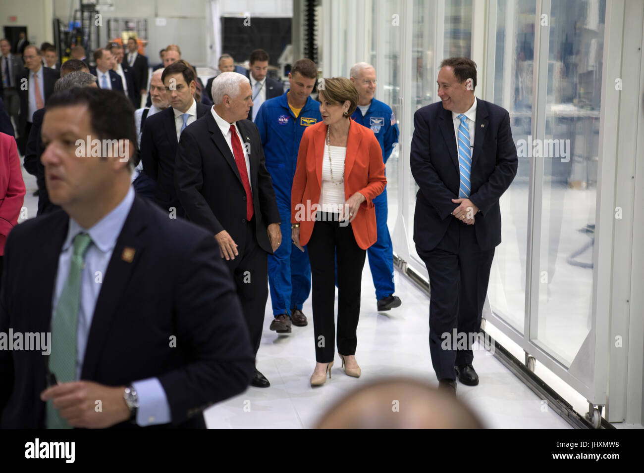 Lockheed Martin Chairman, President, and CEO Marillyn Hewson (middle ...