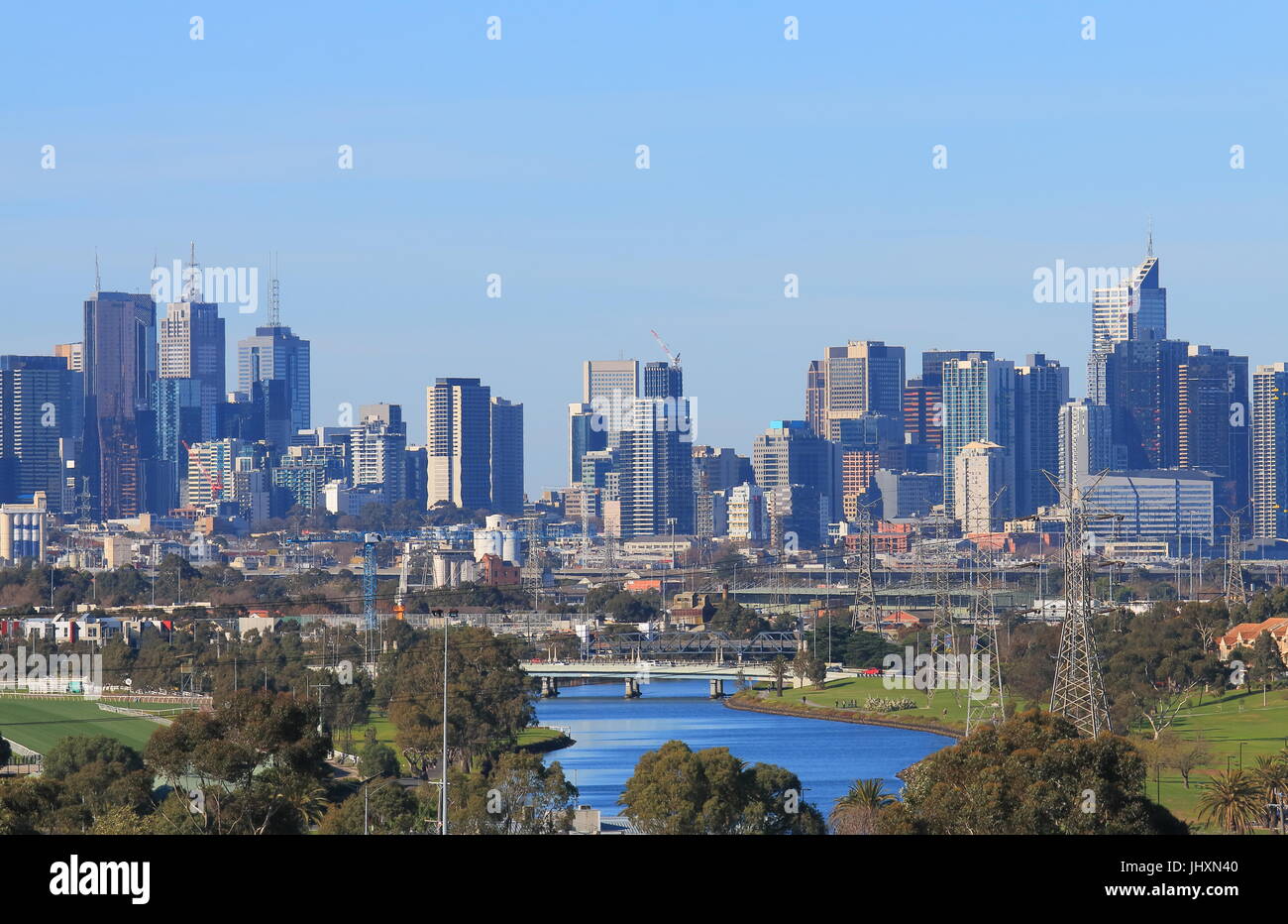 Melbourne downtown cityscape Australia Stock Photo - Alamy