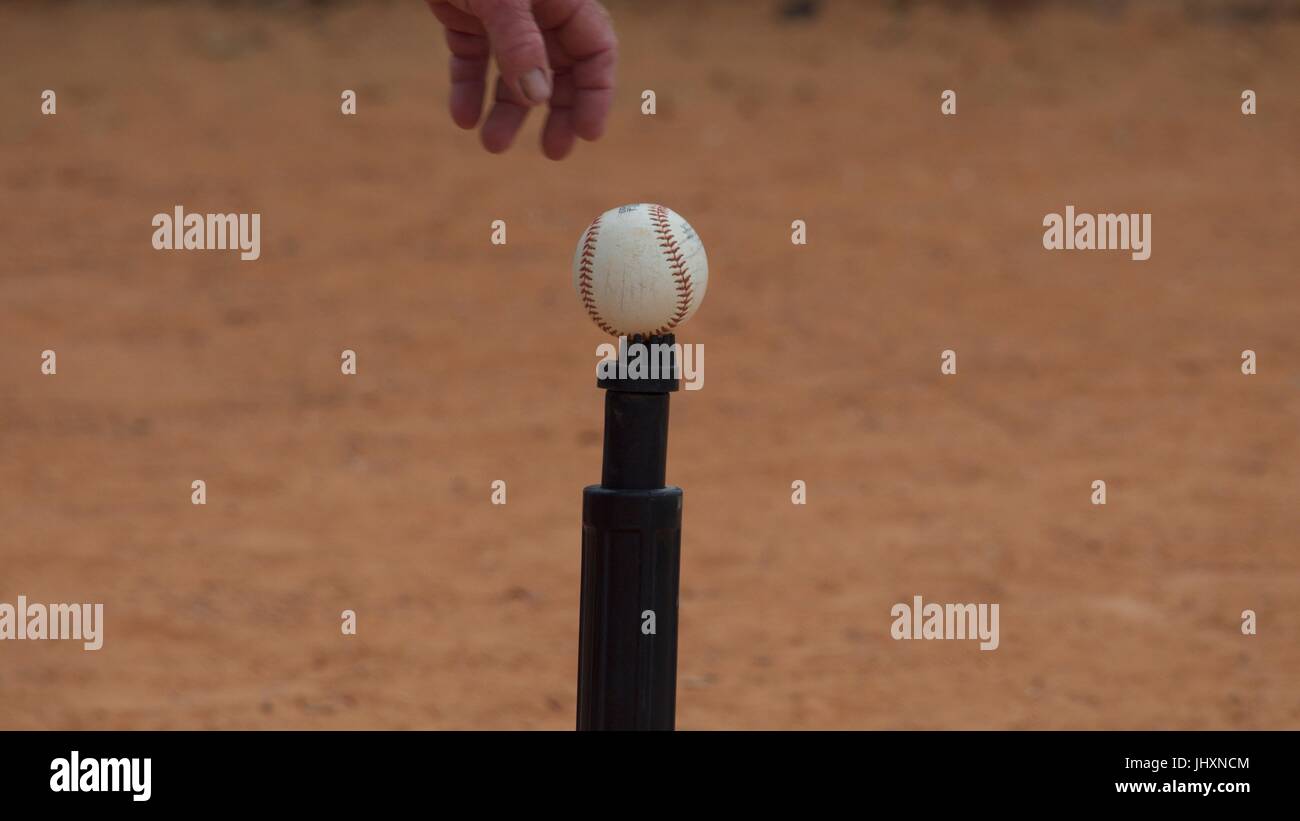 T-ball (baseball) batting stand Stock Photo - Alamy