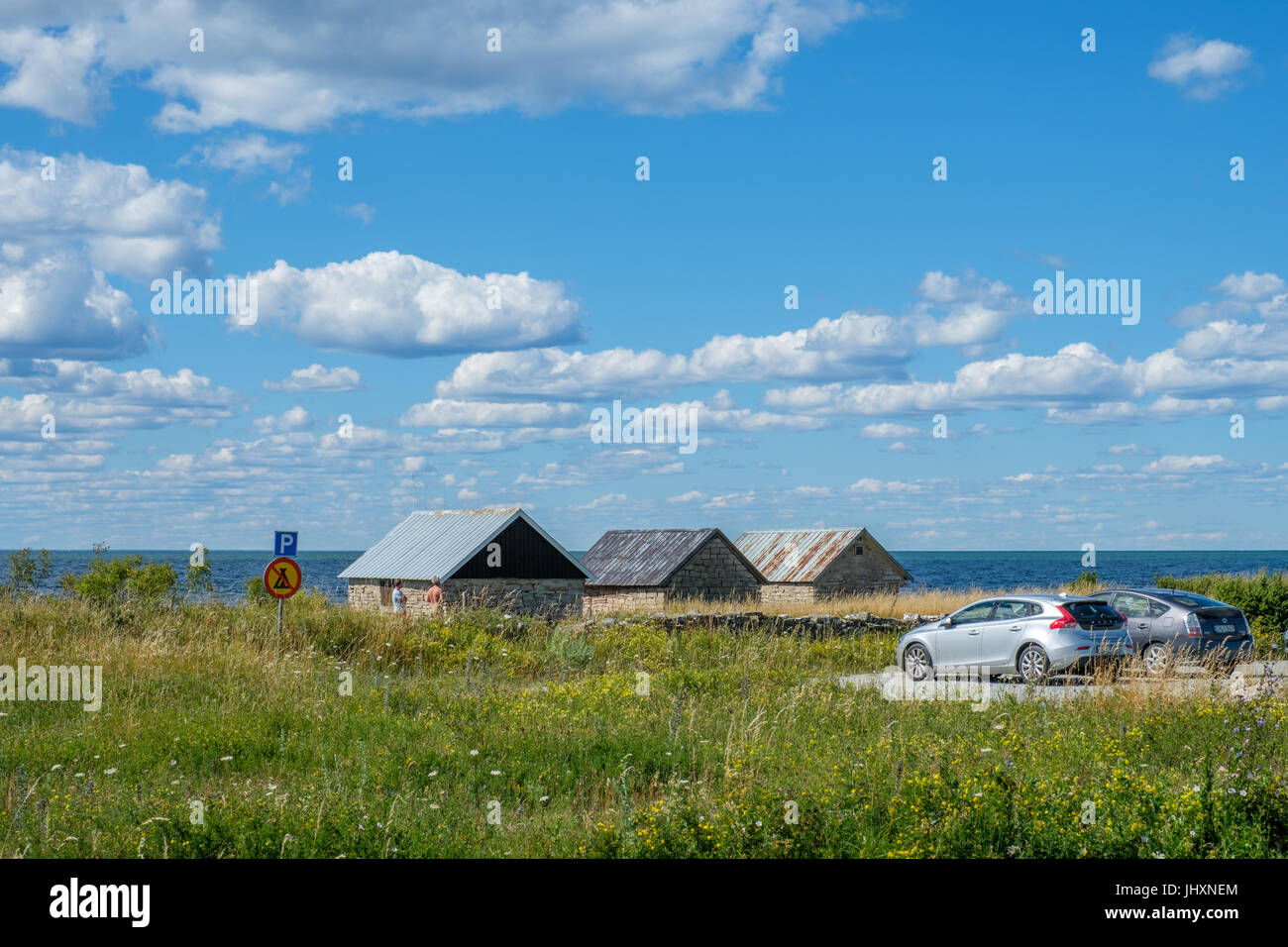 Djupvik on the west coast of Swedish Baltic sea island Oland. Oland is ...