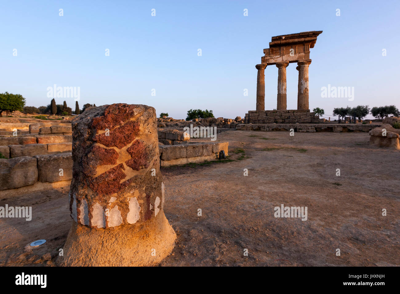 Temple of the Dioscuri, Re-assembled remains of the Temples of "Castor ...