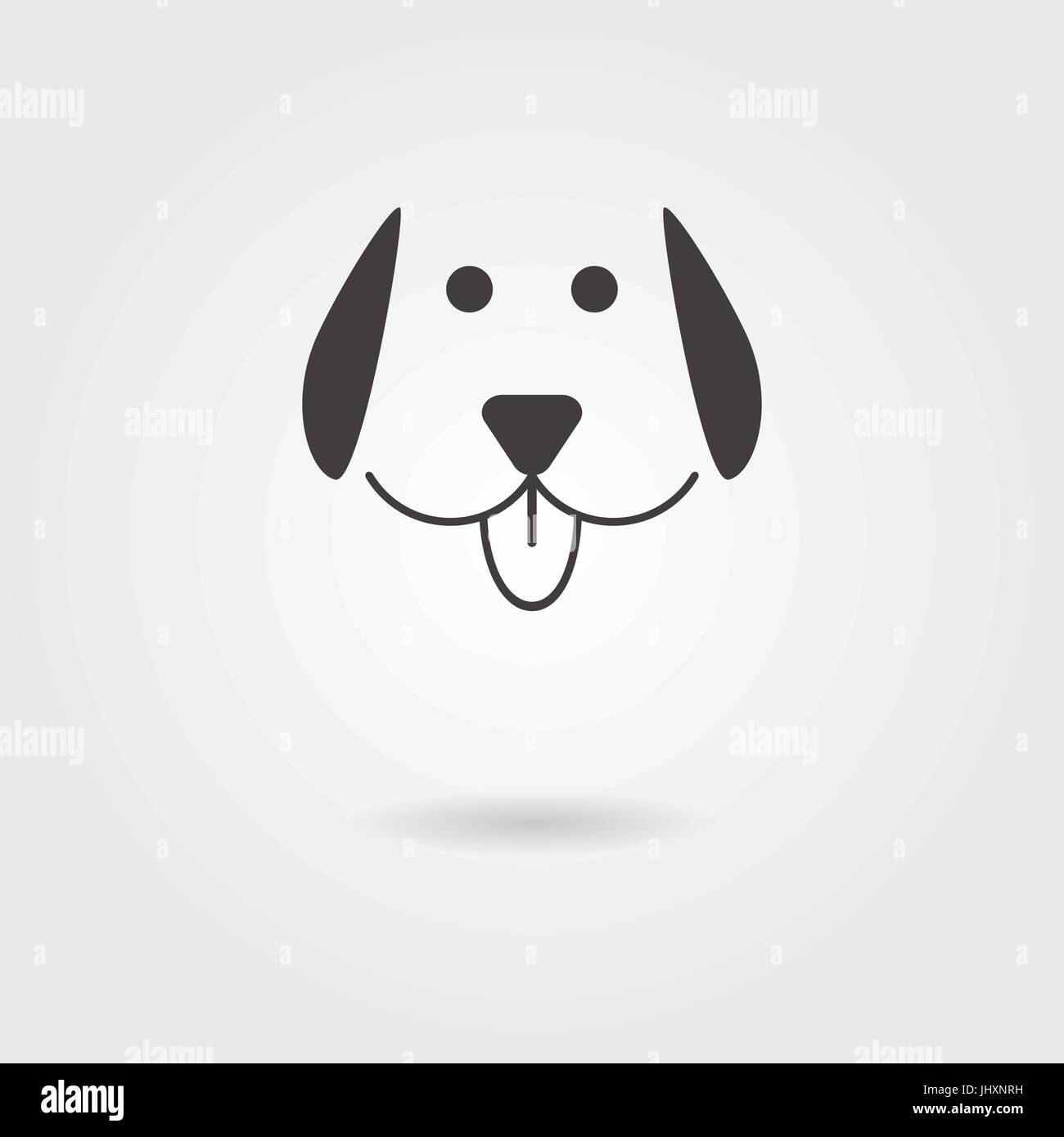 dog icon with shadow Stock Vector Image & Art - Alamy