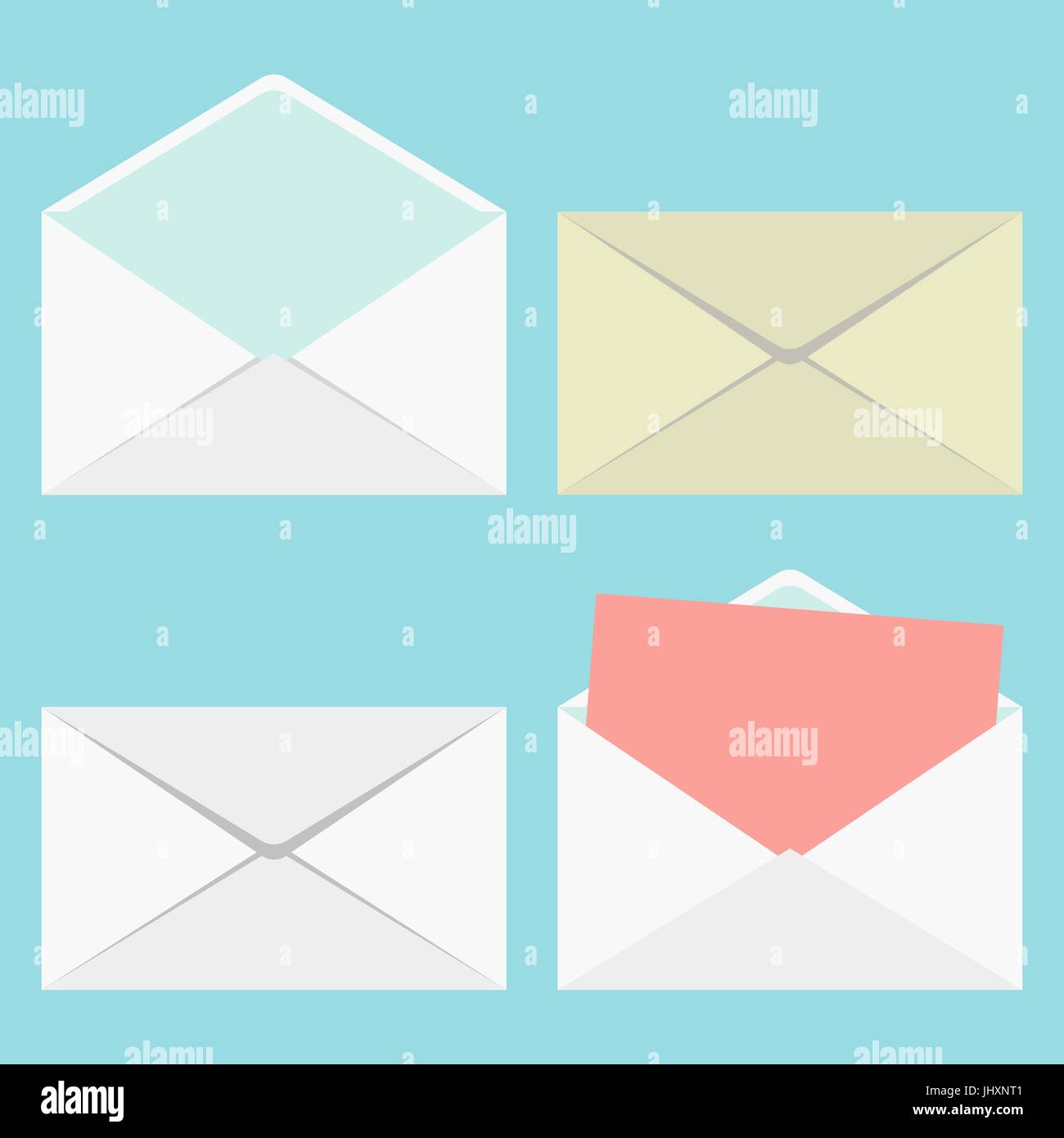set of closed and open envelopes Stock Vector Image & Art - Alamy