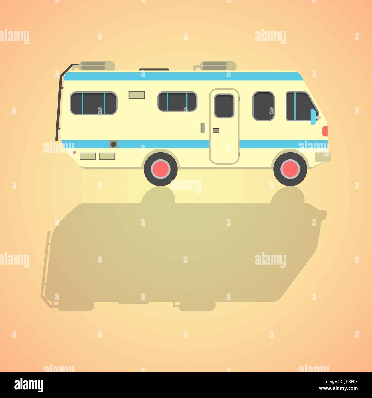 Happy tourist camper van Stock Vector Images - Alamy