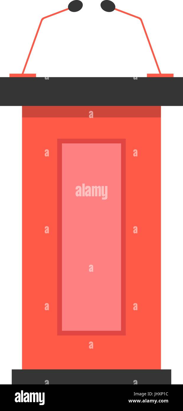 Podium tribune rostrum stand microphones Stock Vector Images - Alamy