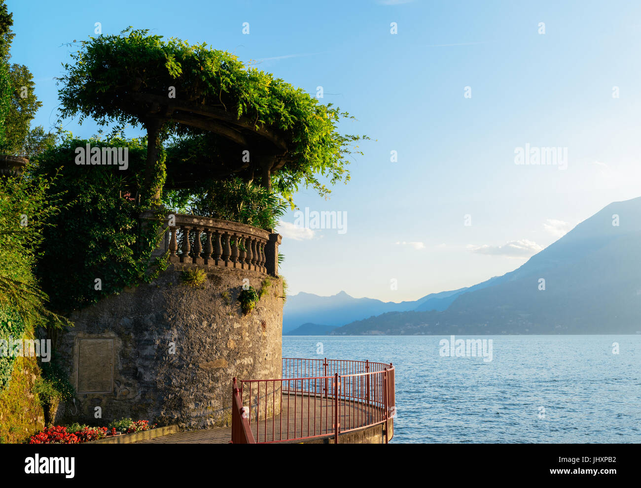 Italian Lake Como postcard at sunset Stock Photo - Alamy