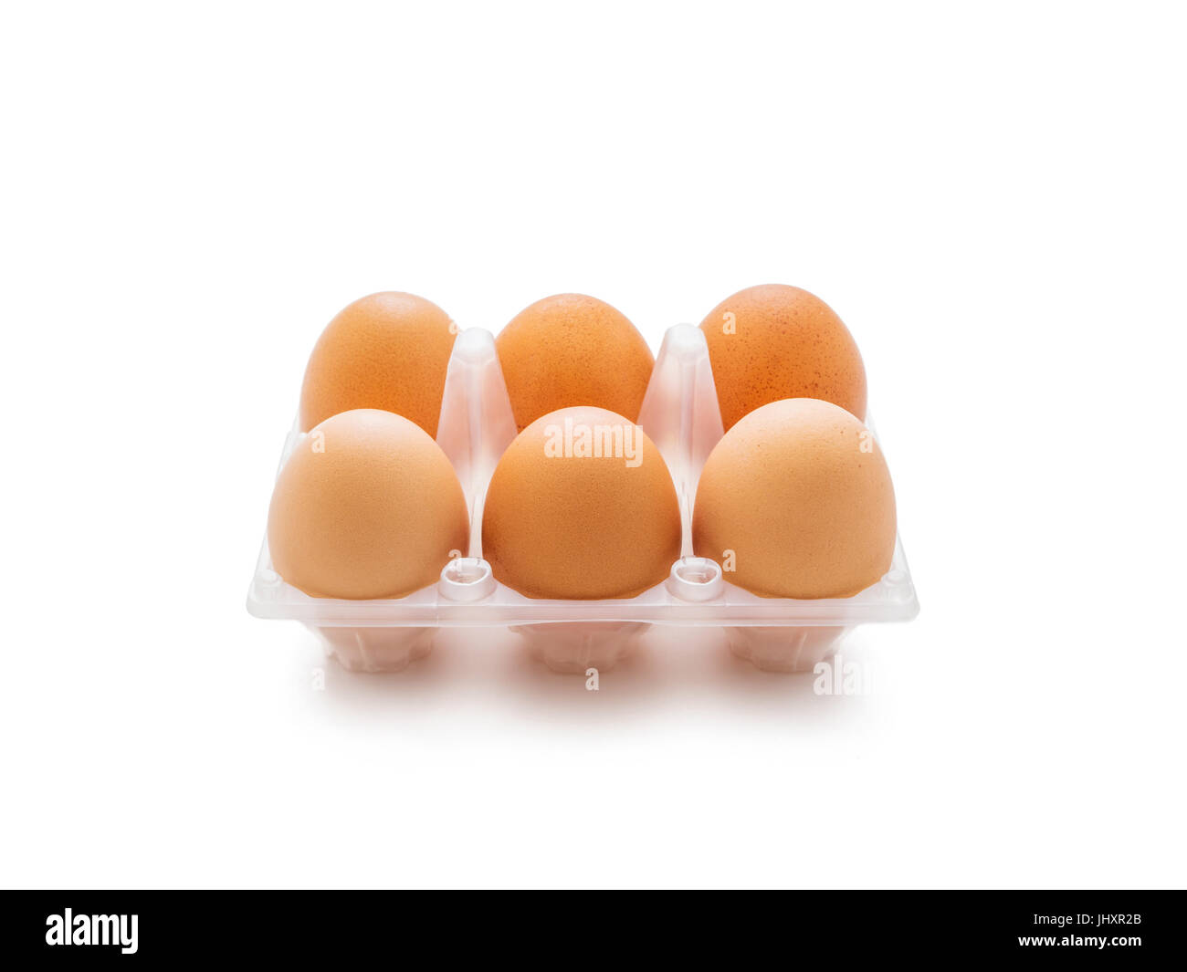 Organic Six Egg Pack Isolated on White Stock Photo - Alamy