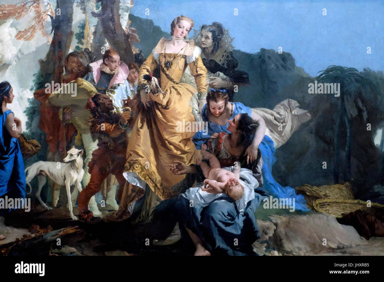 The Finding of Moses - Giovanni Battista Tiepolo, circa 1730 Stock ...