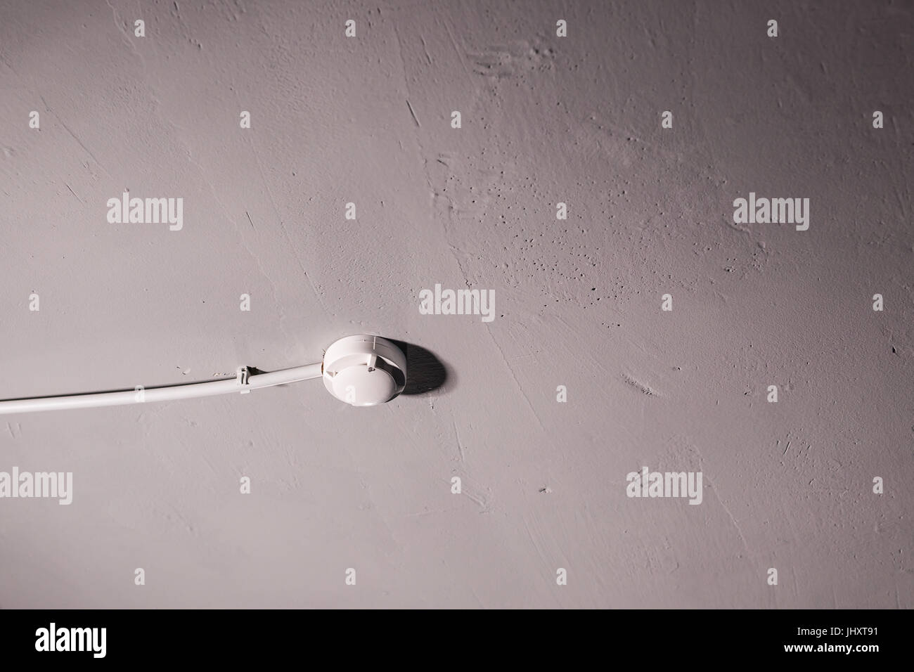 fire smoke detector on ceiling. Fire safety concept Stock Photo - Alamy