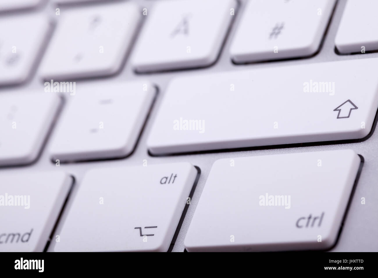 White aluminum keyboard in close up Stock Photo - Alamy