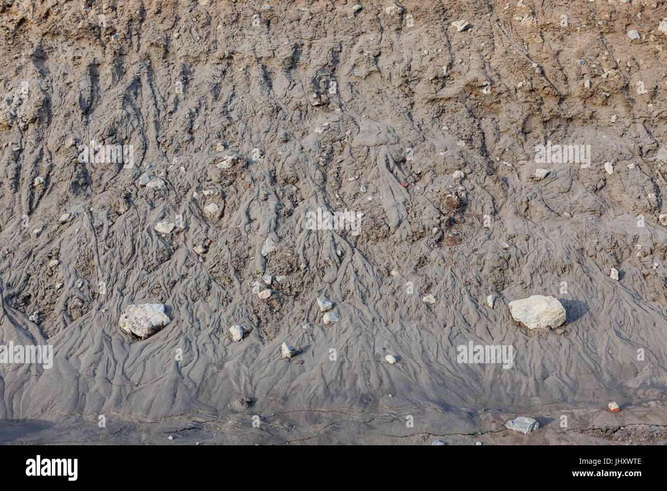 Small mud slide after rain Stock Photo - Alamy